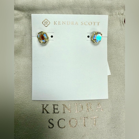Kendra Scott | Jewelry | Nwt Kendra Scott Gold And Iridescent Crystal ...